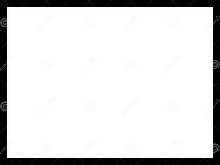 Solid Blank White Rectangle with Black Border Frame, Suitable for ...