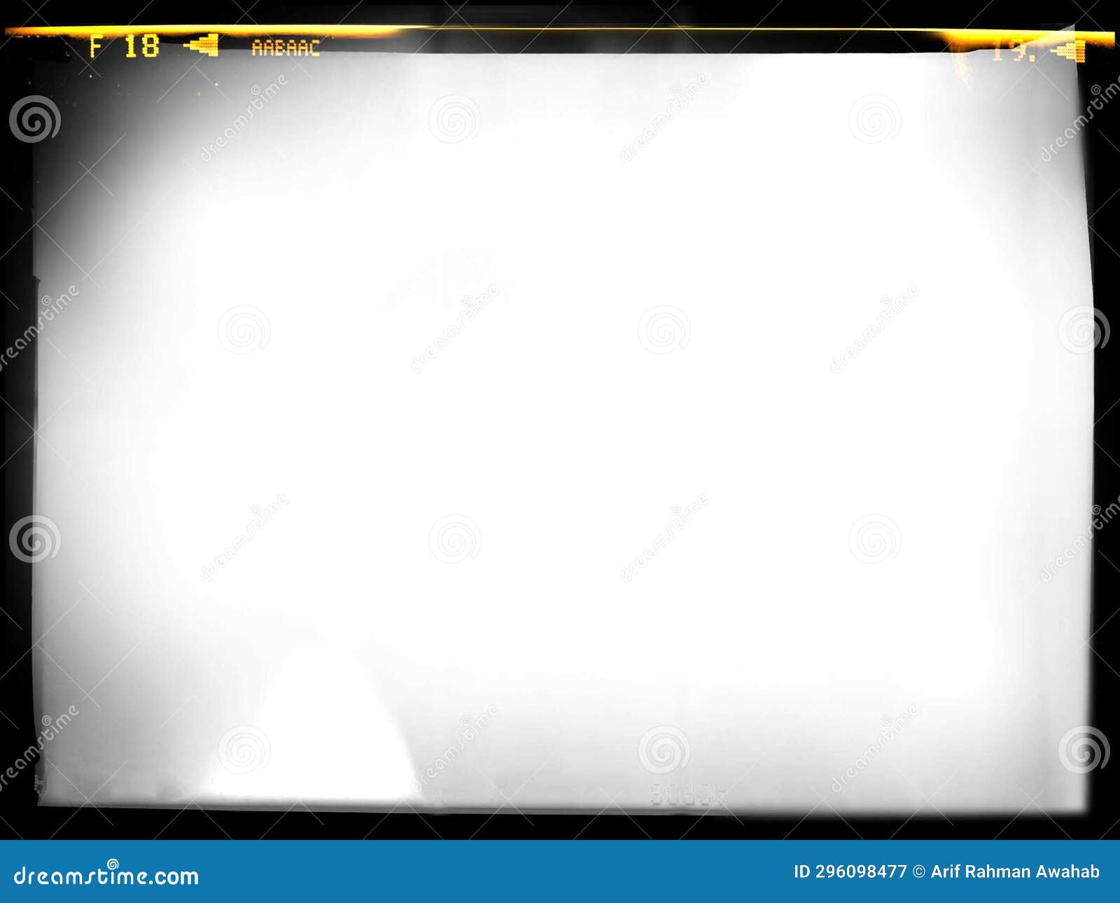 Solid Blank Empty Black Rectangle Screen Abstract With White Outline ...