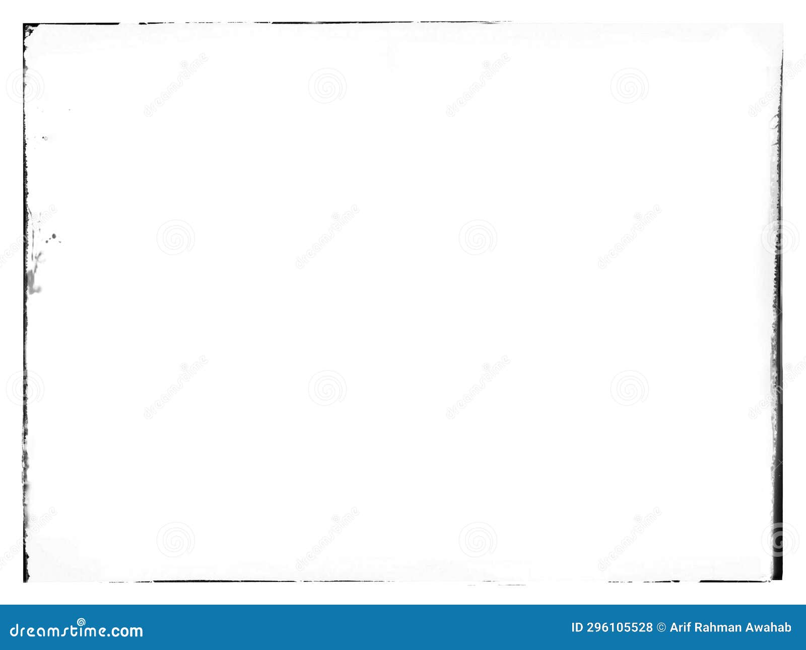 Solid Blank Empty Black Rectangle Screen Abstract With White Outline ...