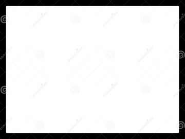 Solid Blank White Rectangle with Black Border Frame, Suitable for ...