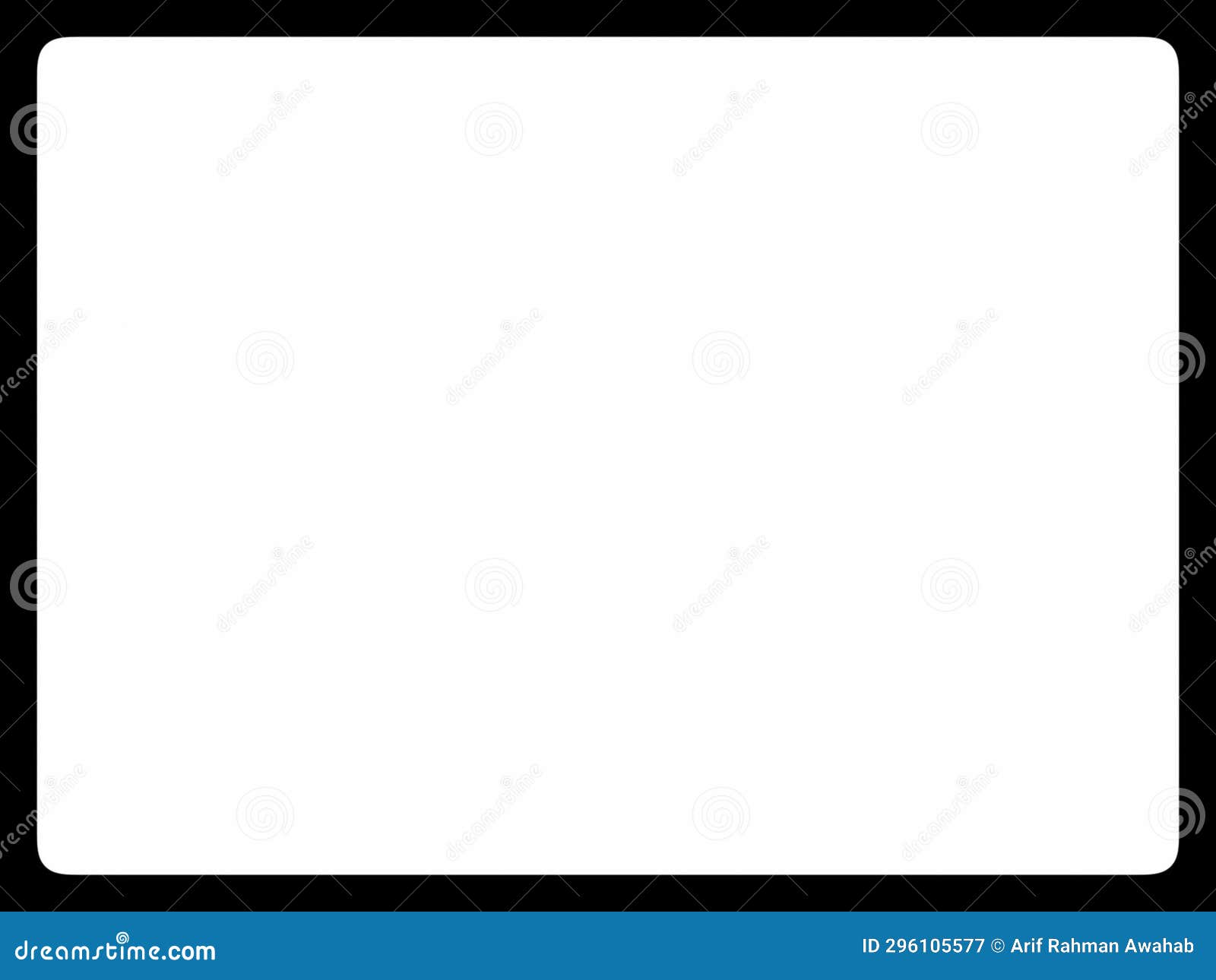 Solid Blank White Rectangle with Black Border Frame, Suitable for ...