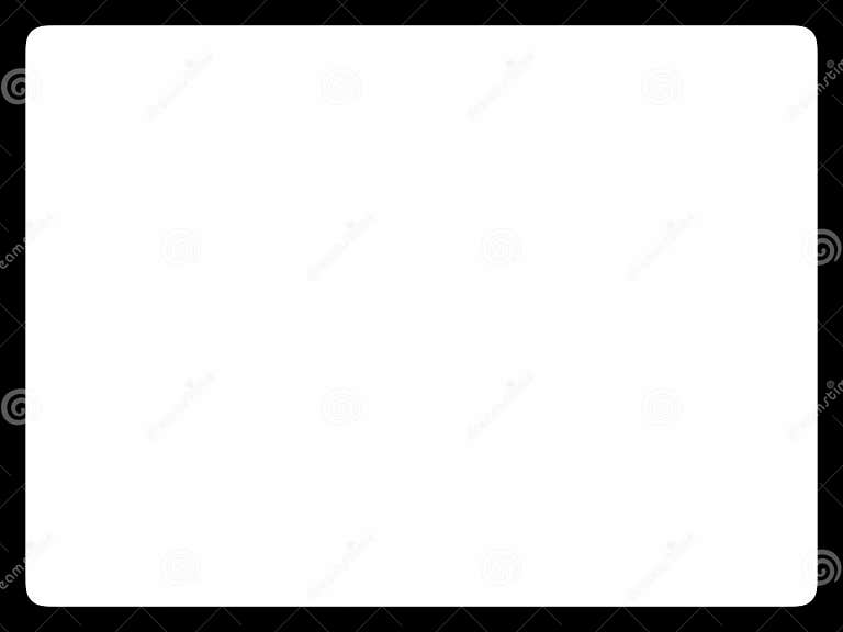 Solid Blank White Rectangle with Black Border Frame, Suitable for ...