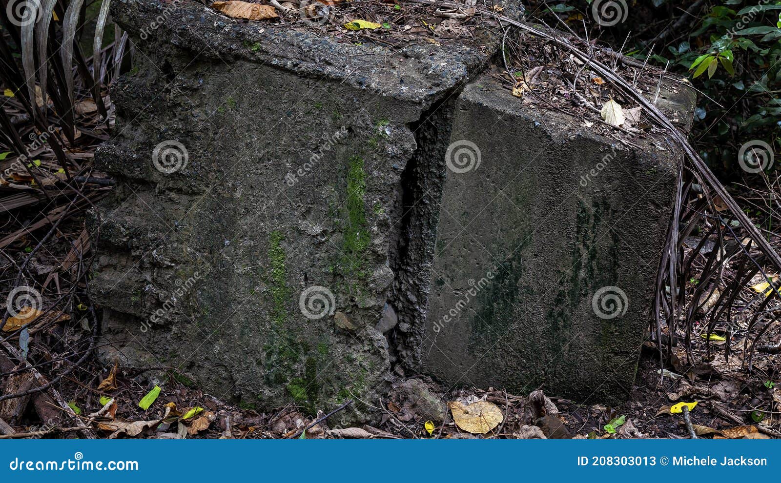 Dumped Concrete Block stock image. Image of block, corrosion - 208303013