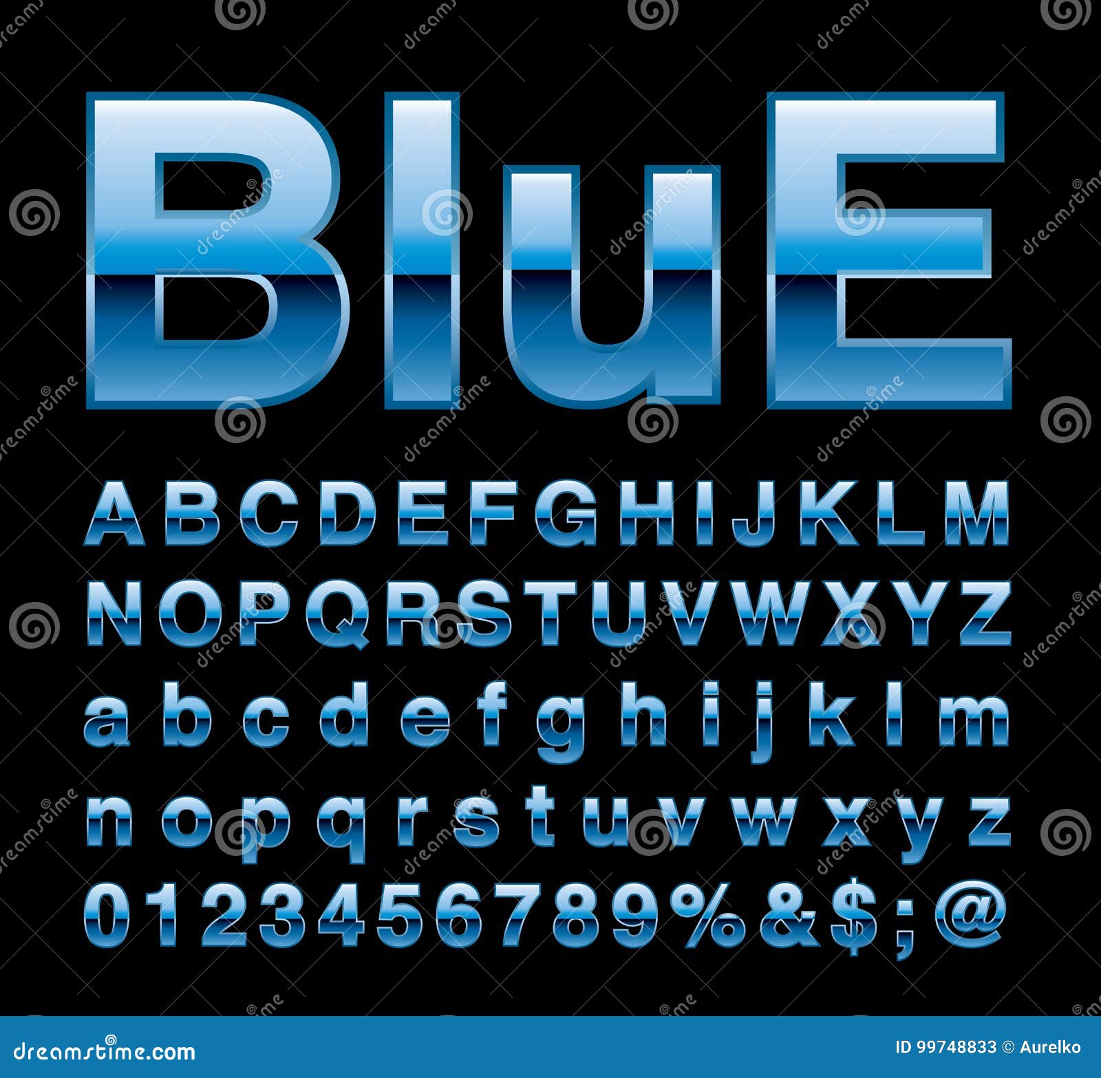 Solid blue stock vector. Illustration of gloss, type - 99748833