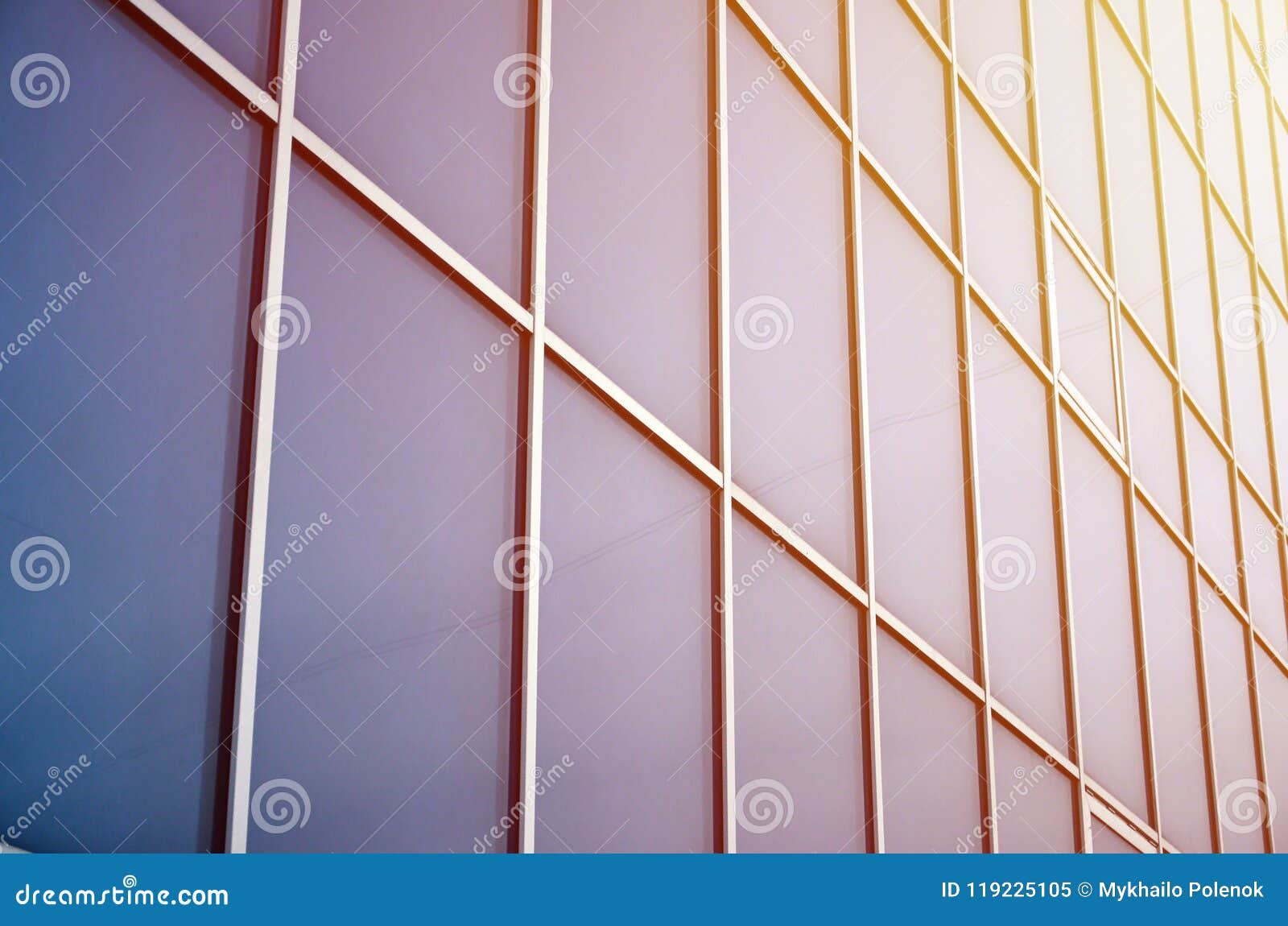 Solid Blue Windows of the Office Building. Glass Wall Stock Image ...