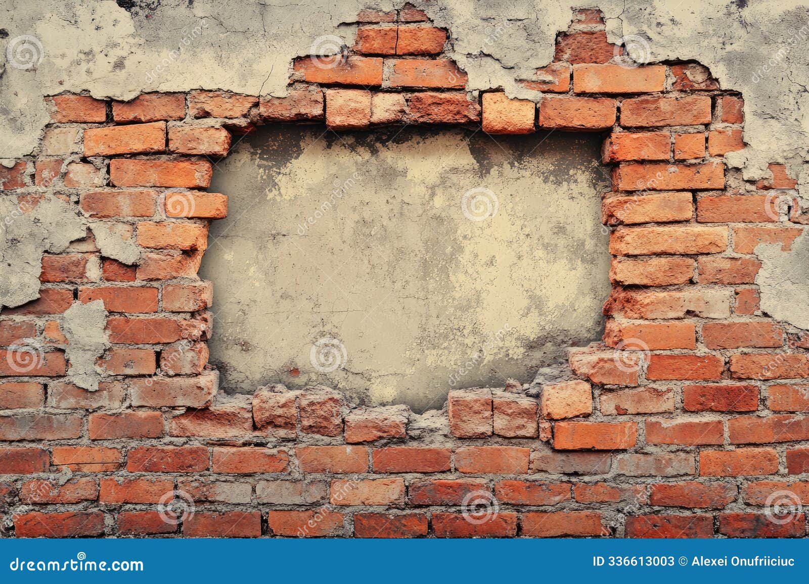 A Solid Brick Wall Featuring a Square Hole Cut Out of it Stock Image ...
