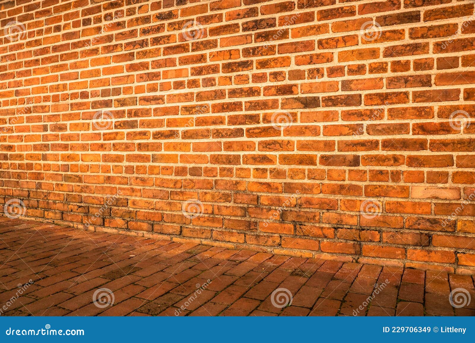 Solid Brick Floor. Orange Bricks Closeup. Weathered Grungy Brick Floor ...