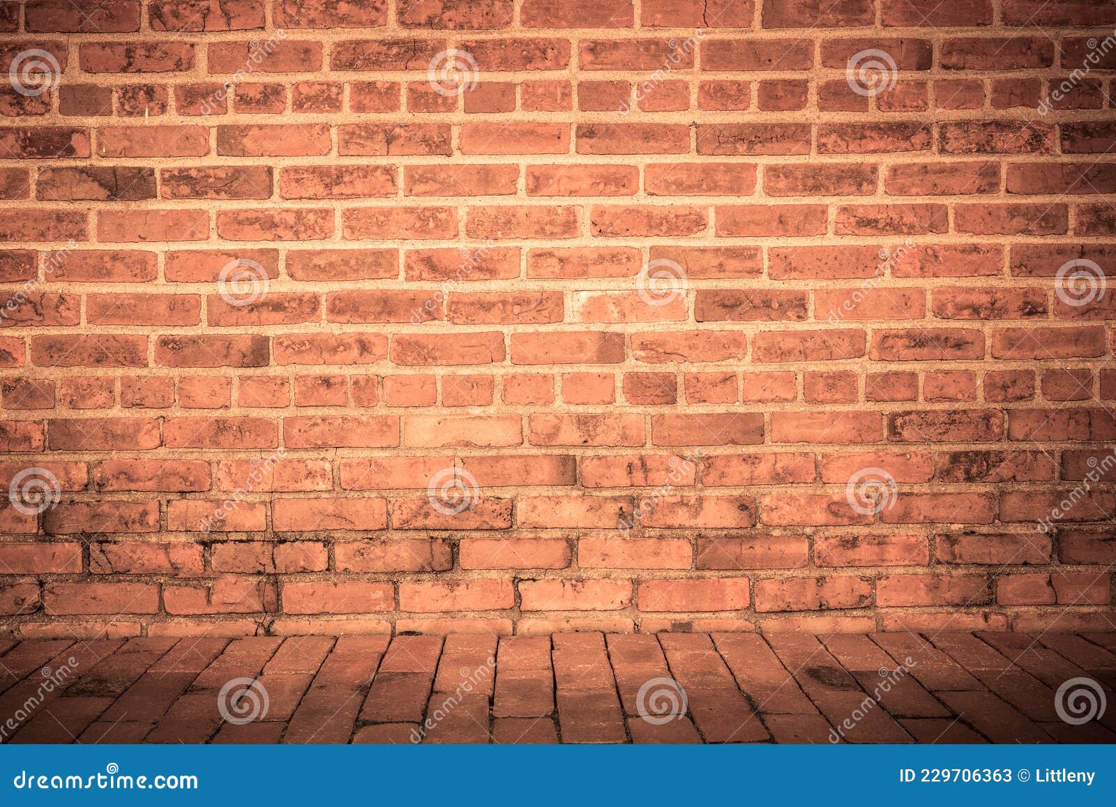 Solid Brick Wall and Floor for Background Stock Image - Image of ...