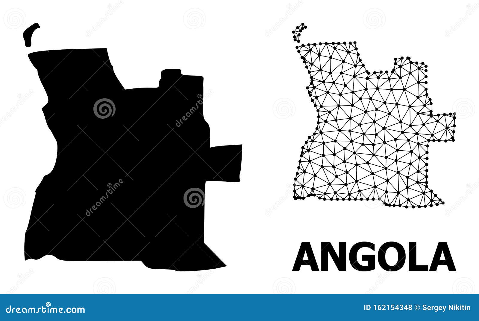 Linear Angola Map Icon From Countrymaps Outline Collection. Thin Line ...
