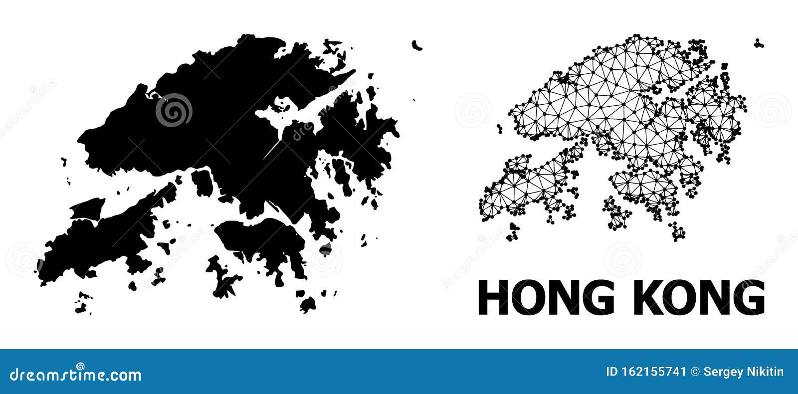 Solid And Carcass Map Of Tahiti And Moorea Islands Vector Illustration ...