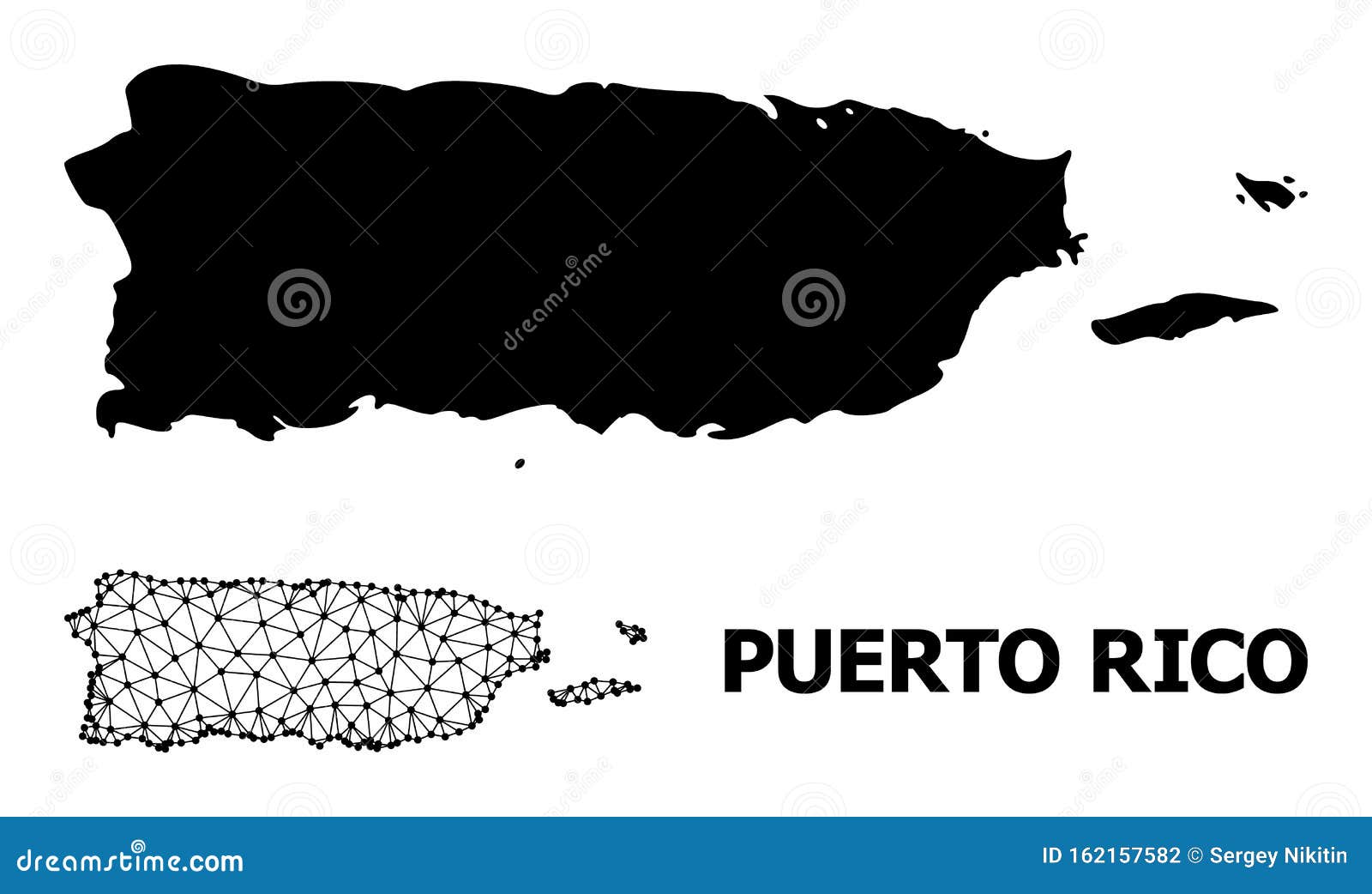 Solid And Carcass Map Of Tahiti And Moorea Islands Vector Illustration ...