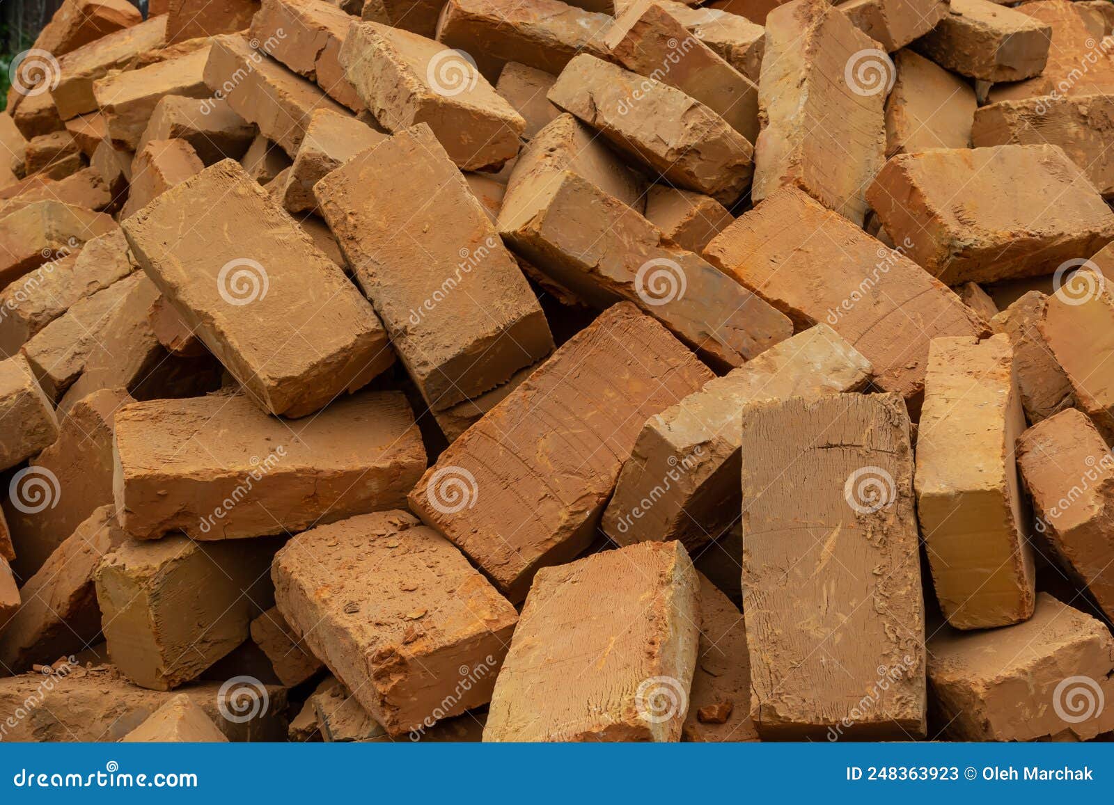 Solid Clay Brick Used for Construction. Background, Brown Red Color ...