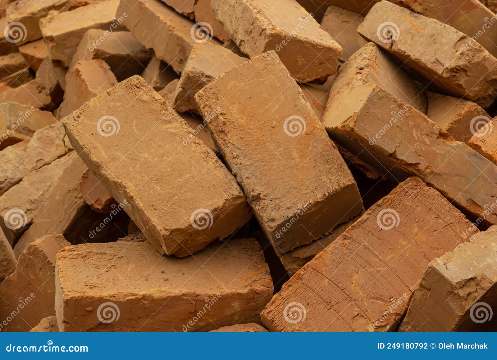 Solid Clay Brick Used for Construction. Background, Brown Red Color ...
