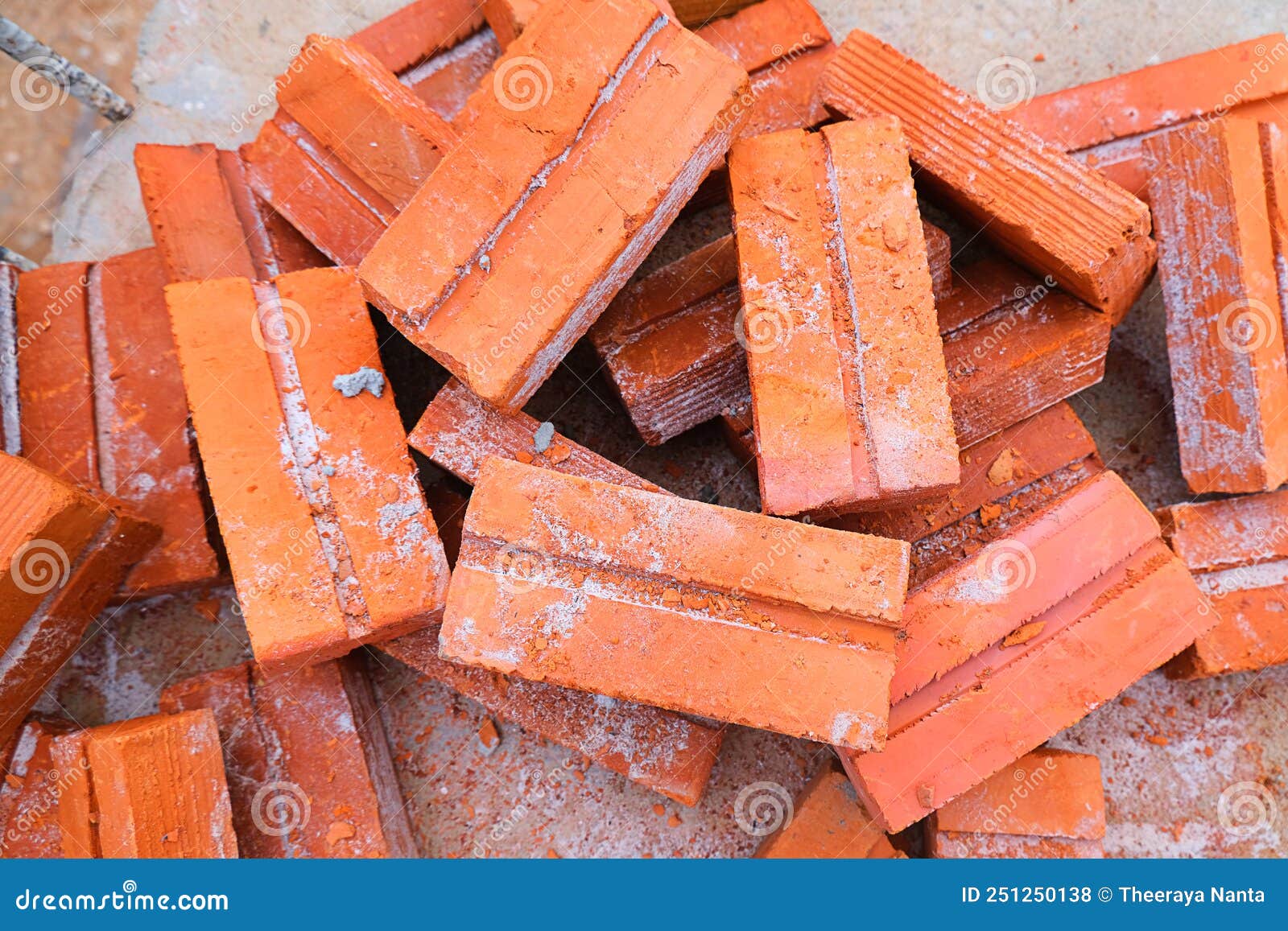 Solid clay bricks stock photo. Image of solid, construction - 251250138