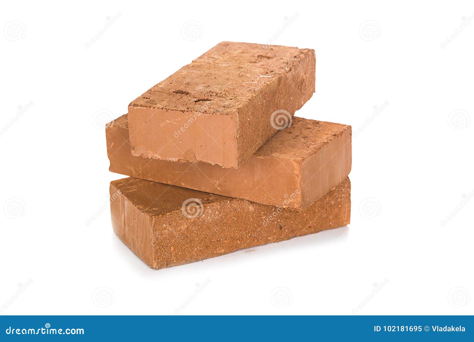 Solid Clay Bricks Used for Construction,Old Red Brick Isolated O Stock ...