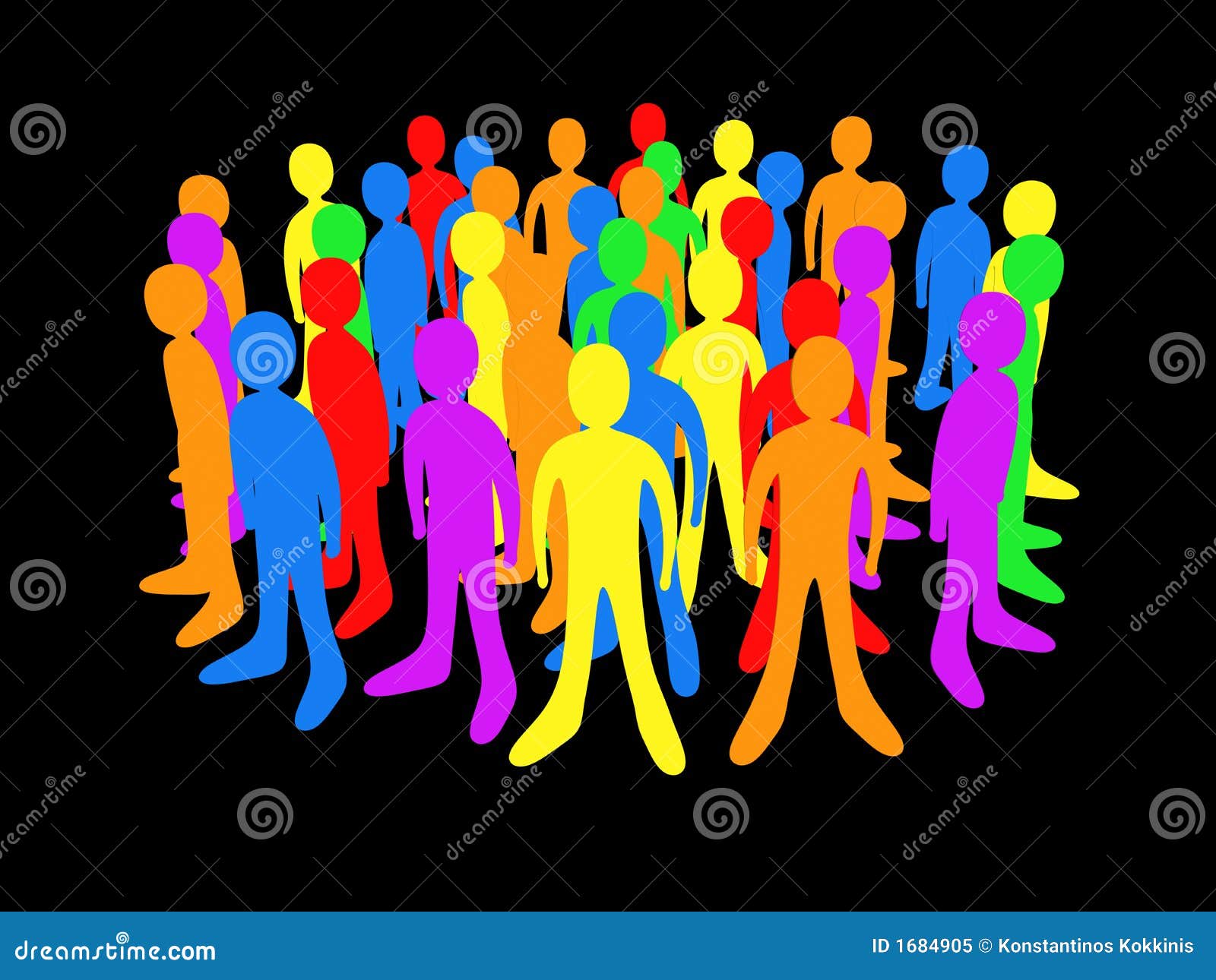 Solid Crowd stock illustration. Illustration of shading - 1684905
