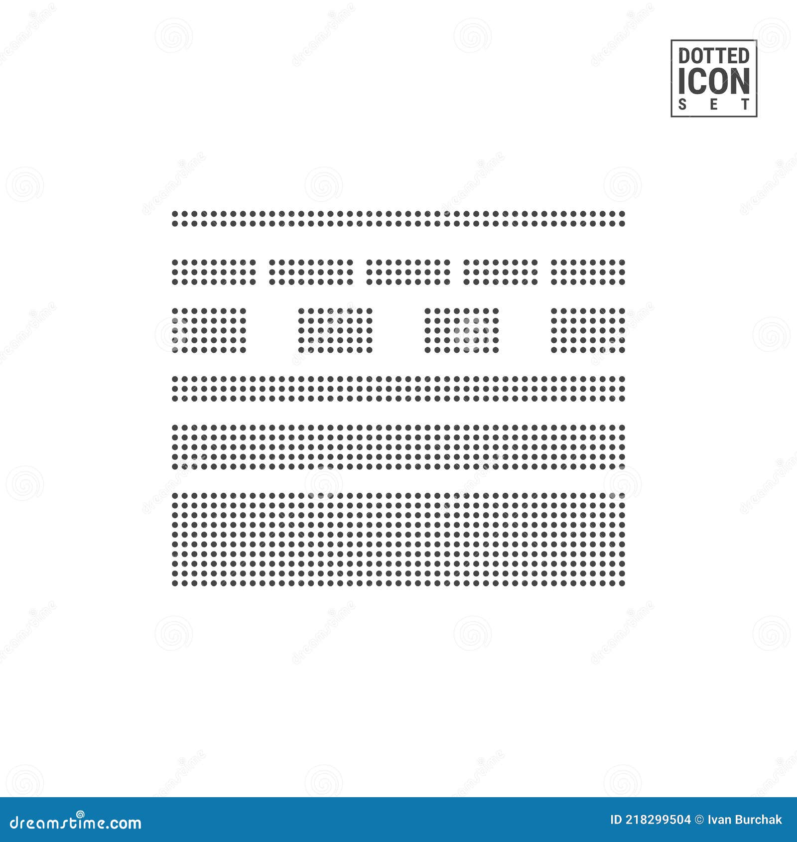 Solid and Dashed Lines Dot Pattern Icon. Dotted Lines Icon Isolated on ...