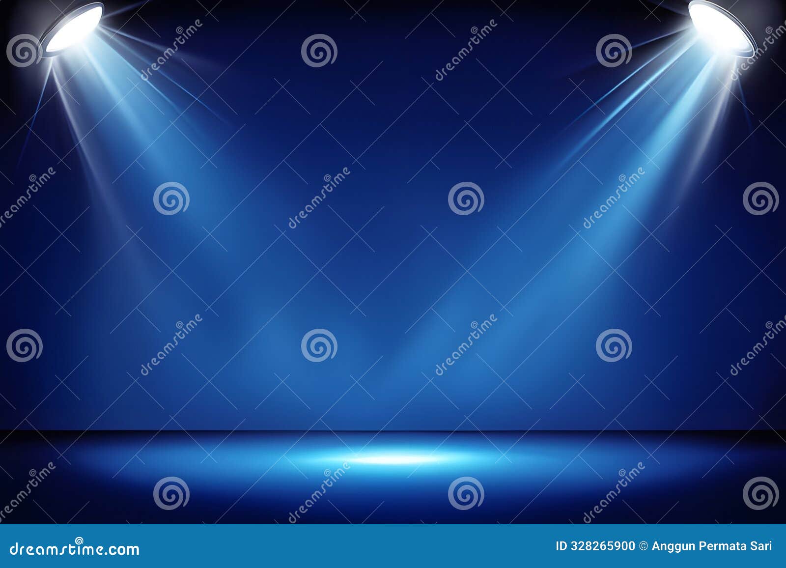 Solid Deep Blue Background with Spotlights Creating an Elegant and ...