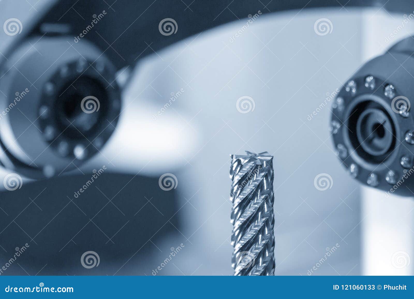 The Solid End-mill Tool for CNC Machine . Stock Image - Image of ...