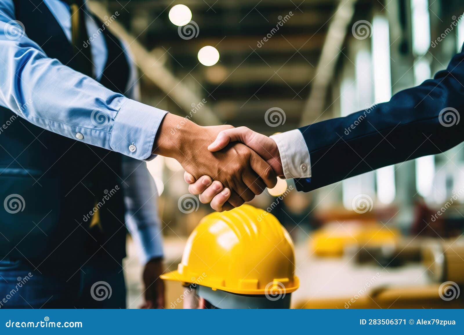 Solid Foundation: Handshake Reflecting Construction Collaboration ...