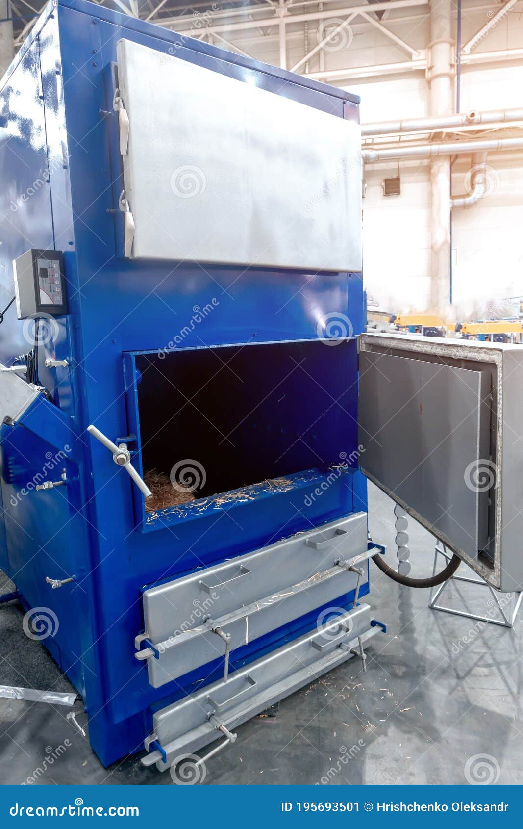 Long Boiler Steam Locomotive. Side View Royalty-Free Stock Image ...