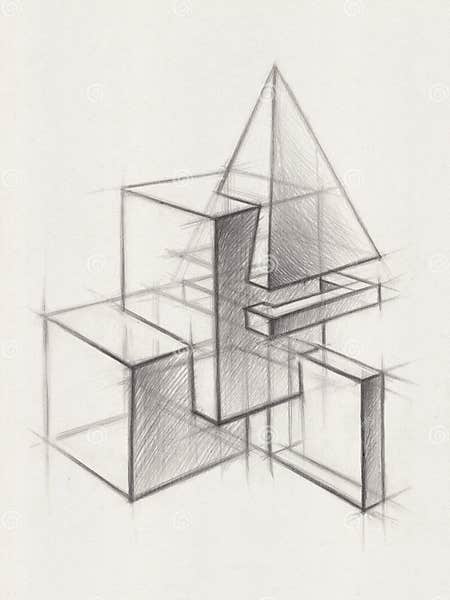 Solid Geometric Shapes stock illustration. Illustration of education ...