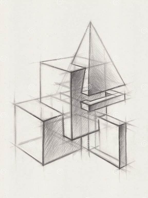 Solid Geometric Shapes stock illustration. Illustration of education ...