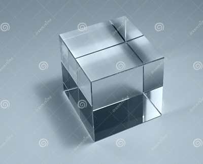 Solid glass cube stock photo. Image of reflectance, prism - 34557378