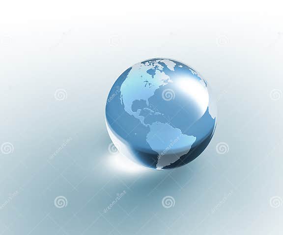 Solid Glass Globe Earth Transparent Stock Illustration - Illustration ...