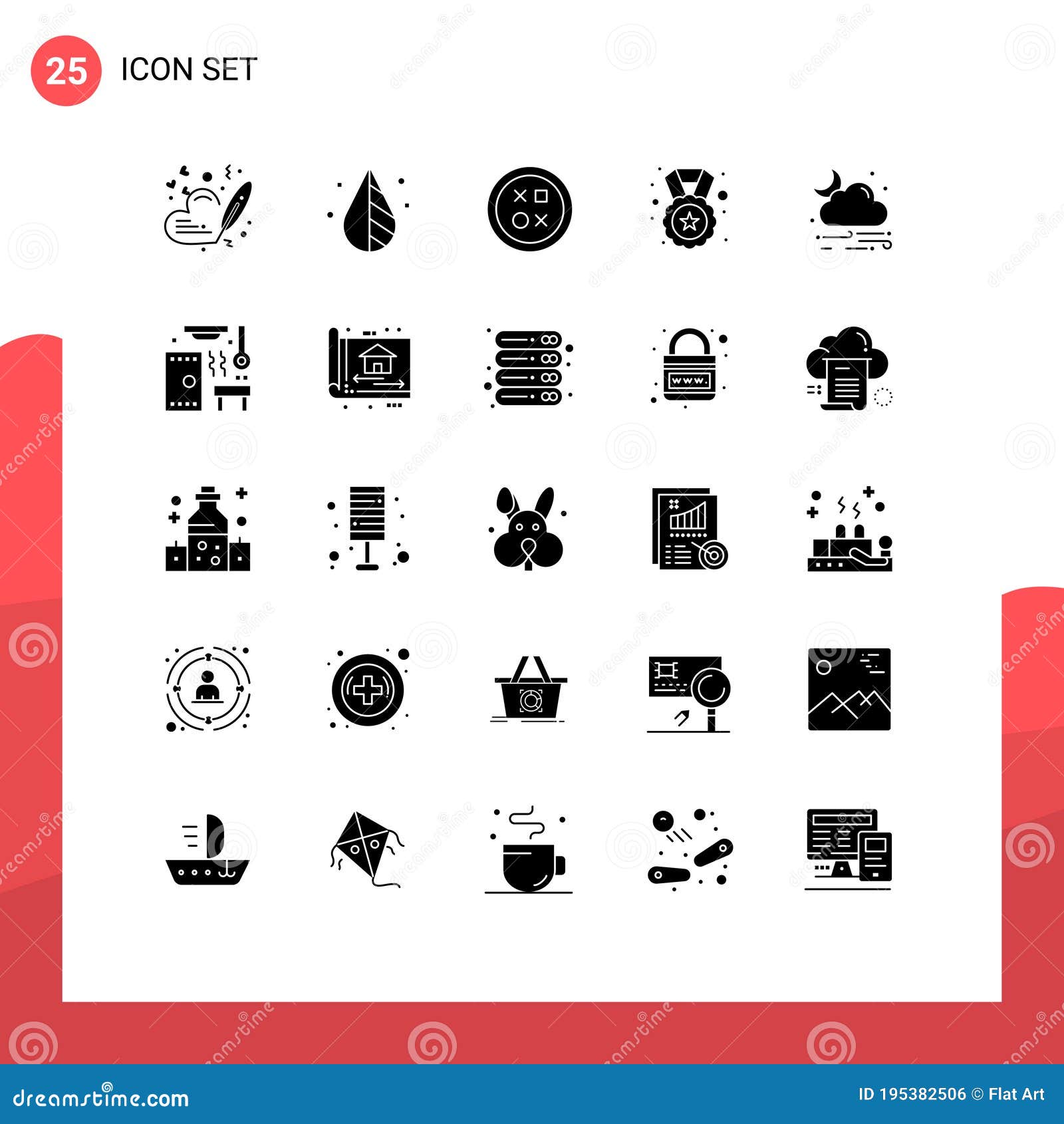Stock Vector Icon Pack of 25 Line Signs and Symbols for Wind, Star ...