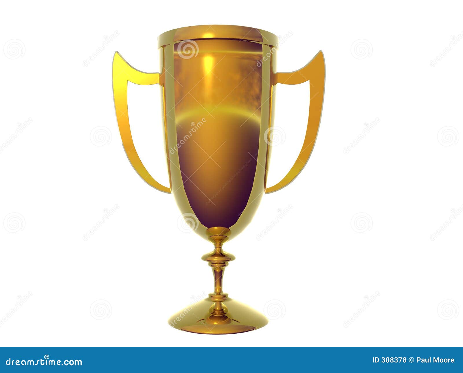 Solid Gold Trophy stock illustration. Illustration of abstract - 308378
