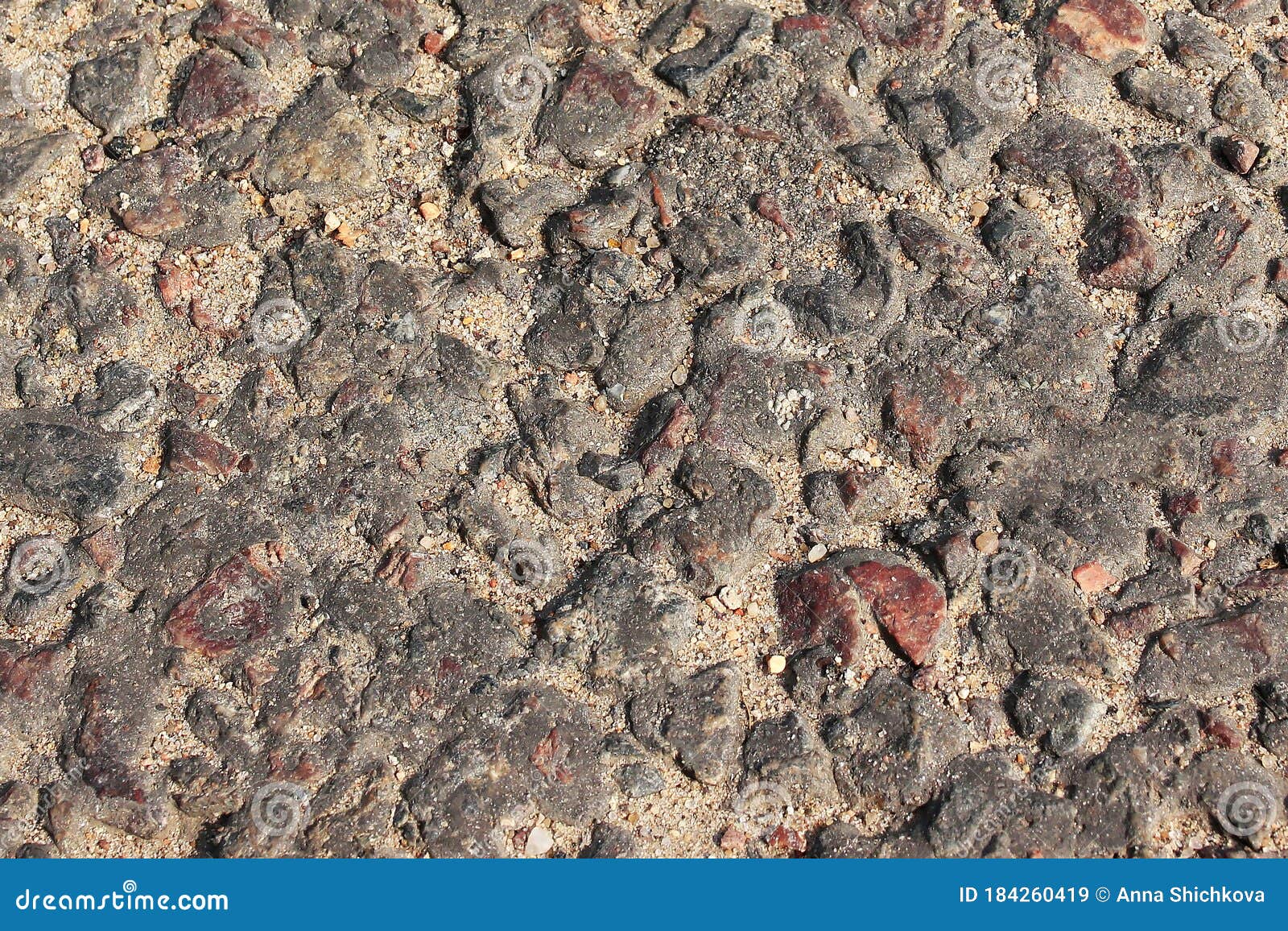 Solid Granite Stones Lying on the Sand Road Stock Image - Image of ...