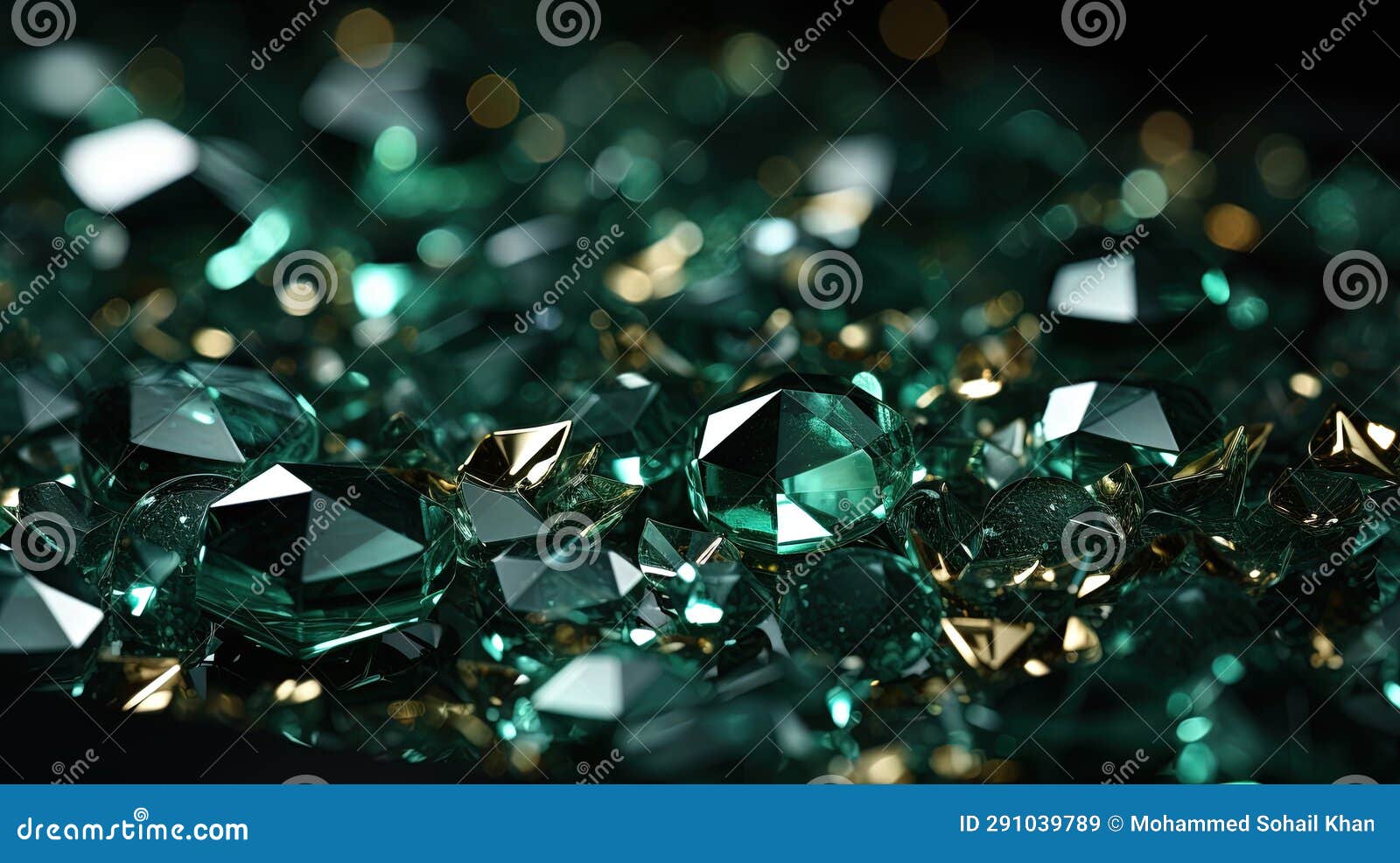 Solid Green Color Gem in Sparkles Glitter Defocused Background Stock ...