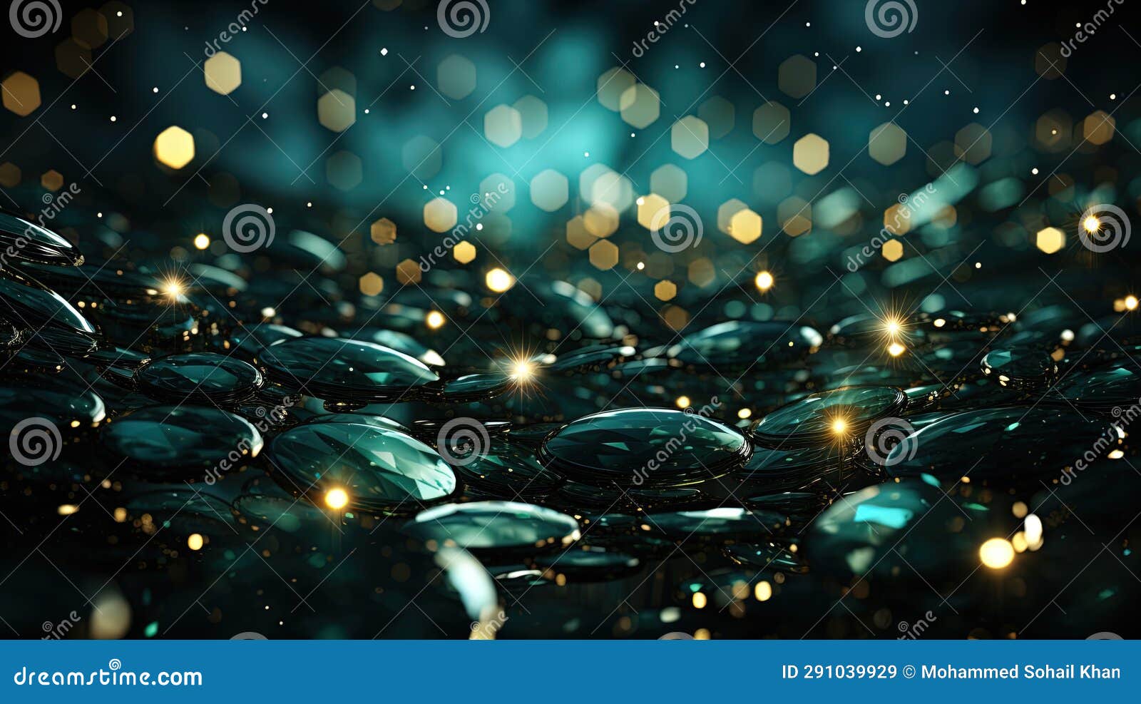 Solid Green Color Gem in Sparkles Glitter Defocused Background Stock ...