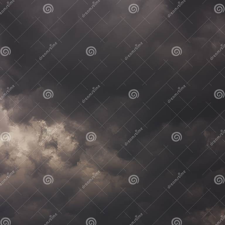 Solid Grey Clouds, Overcast Sky Forms a Dramatic and Brooding Background Stock Illustration ...