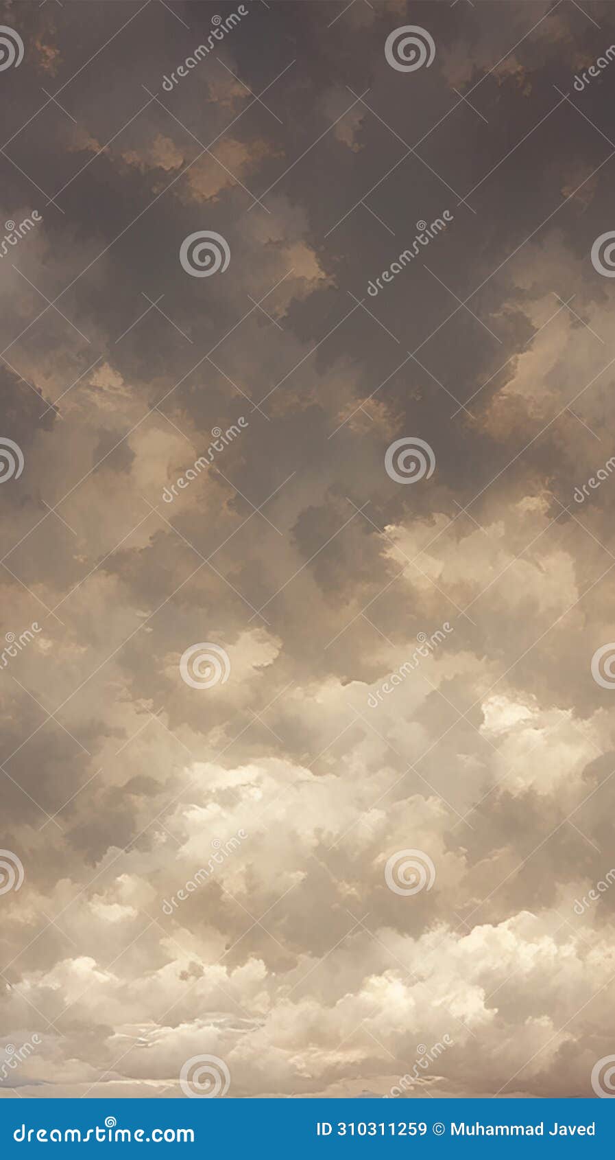 Solid Grey Clouds, Overcast Sky Forms A Dramatic And Brooding ...