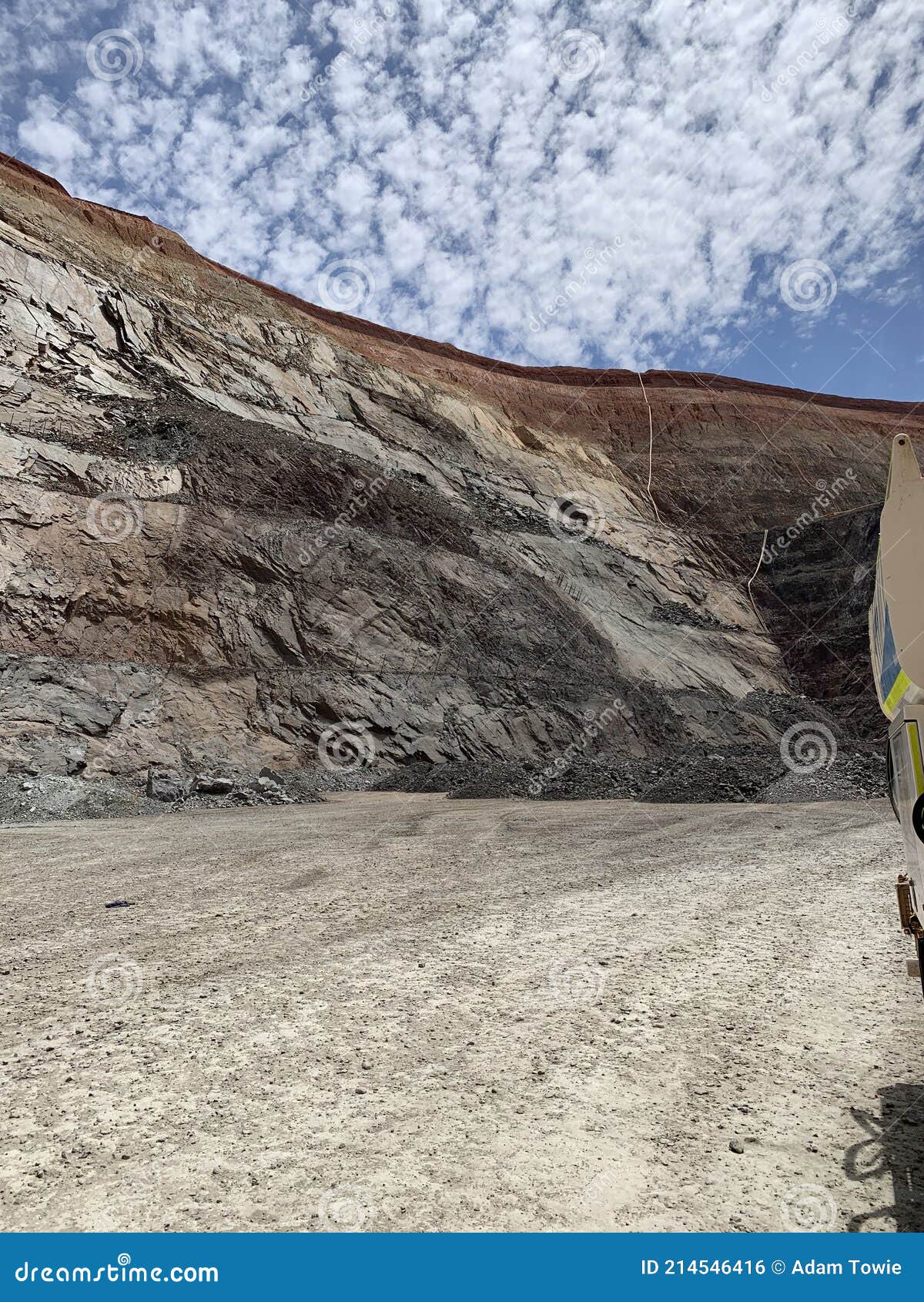Hard Wall Pit Mining stock photo. Image of soil, wall - 214546416