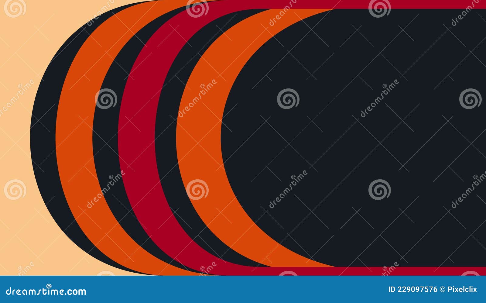 Solid Horizontal Echo Waves. Stock Vector - Illustration of solid ...