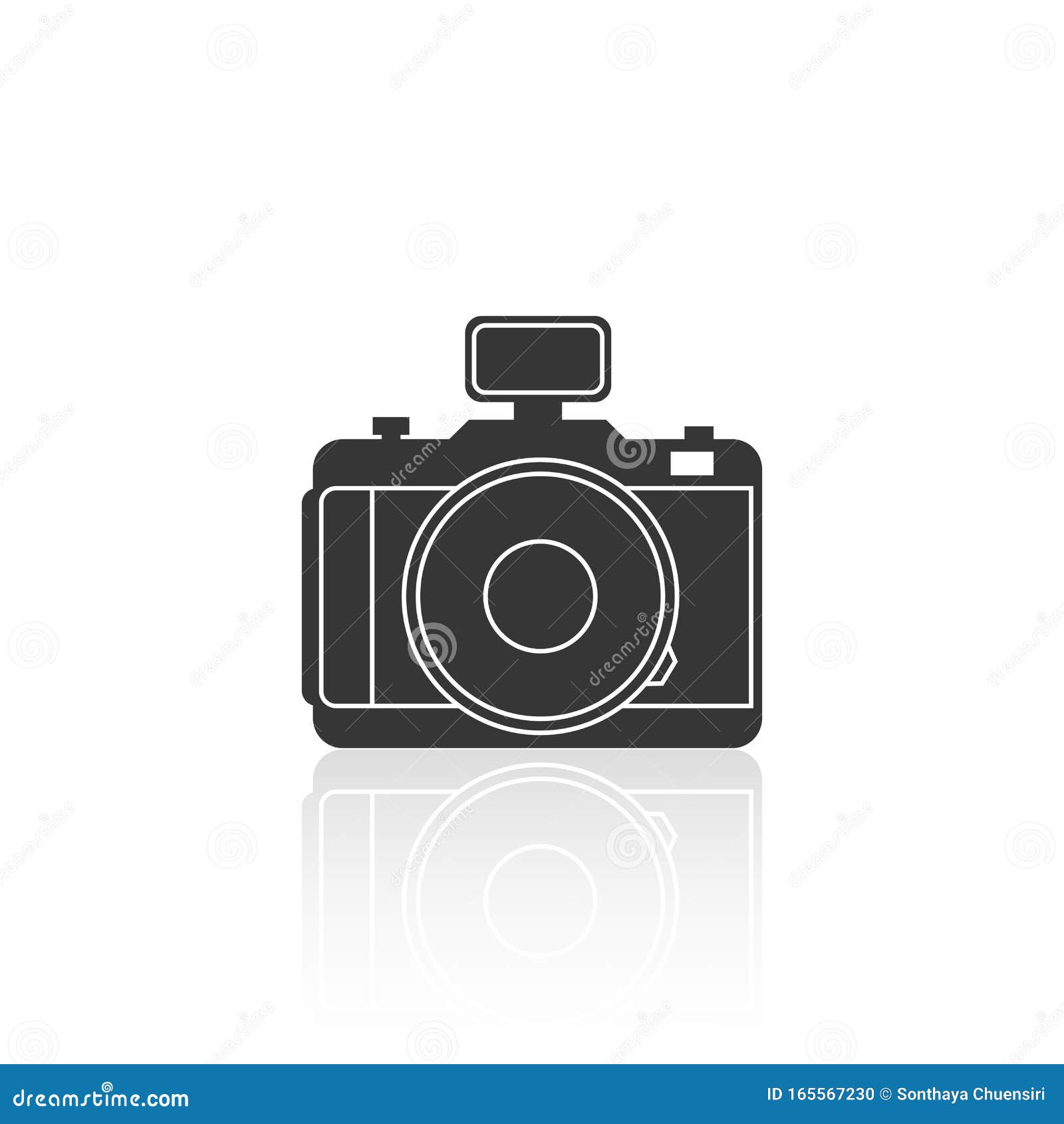 Solid Icon for Camera and Shadow,vector Illustrations Stock Vector ...