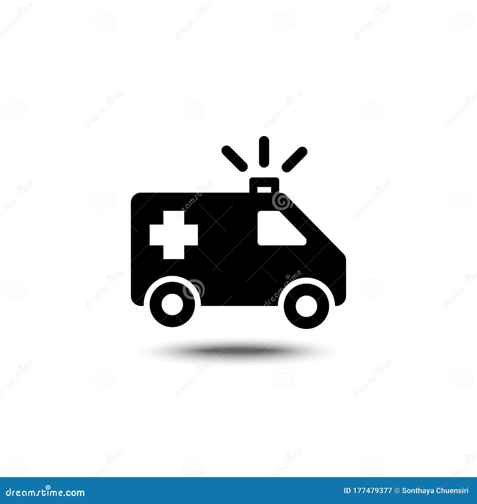 Solid Icon for Emergency Ambulance,vector Illustration Stock Vector ...
