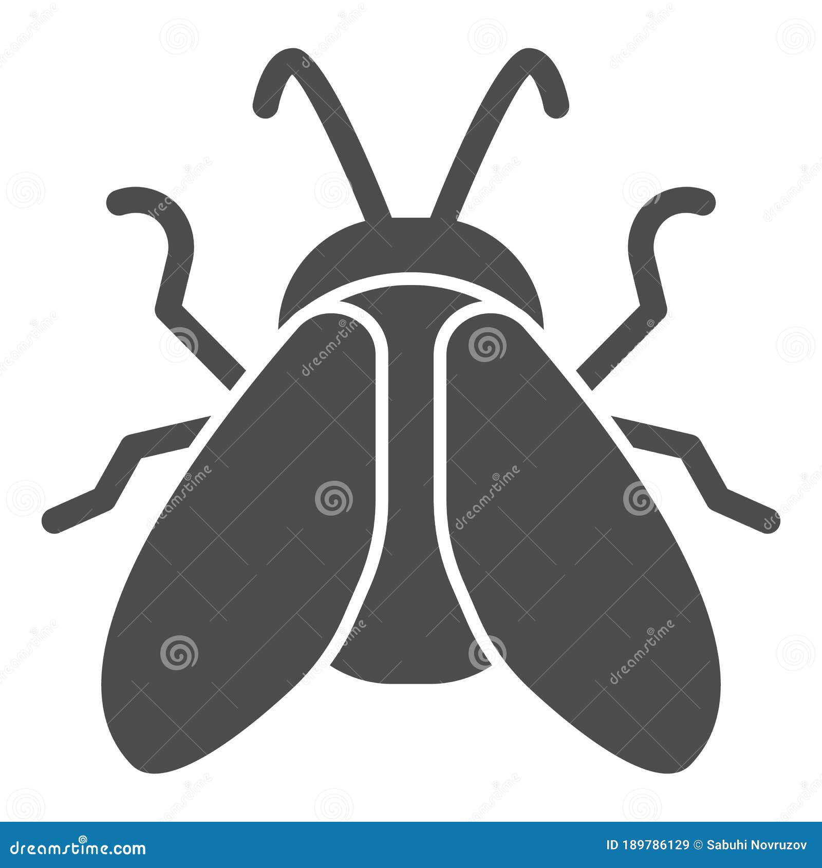 Insects Glyph Icons Set. Spider, Mantis, Cockroach, Woodlice, Housefly ...