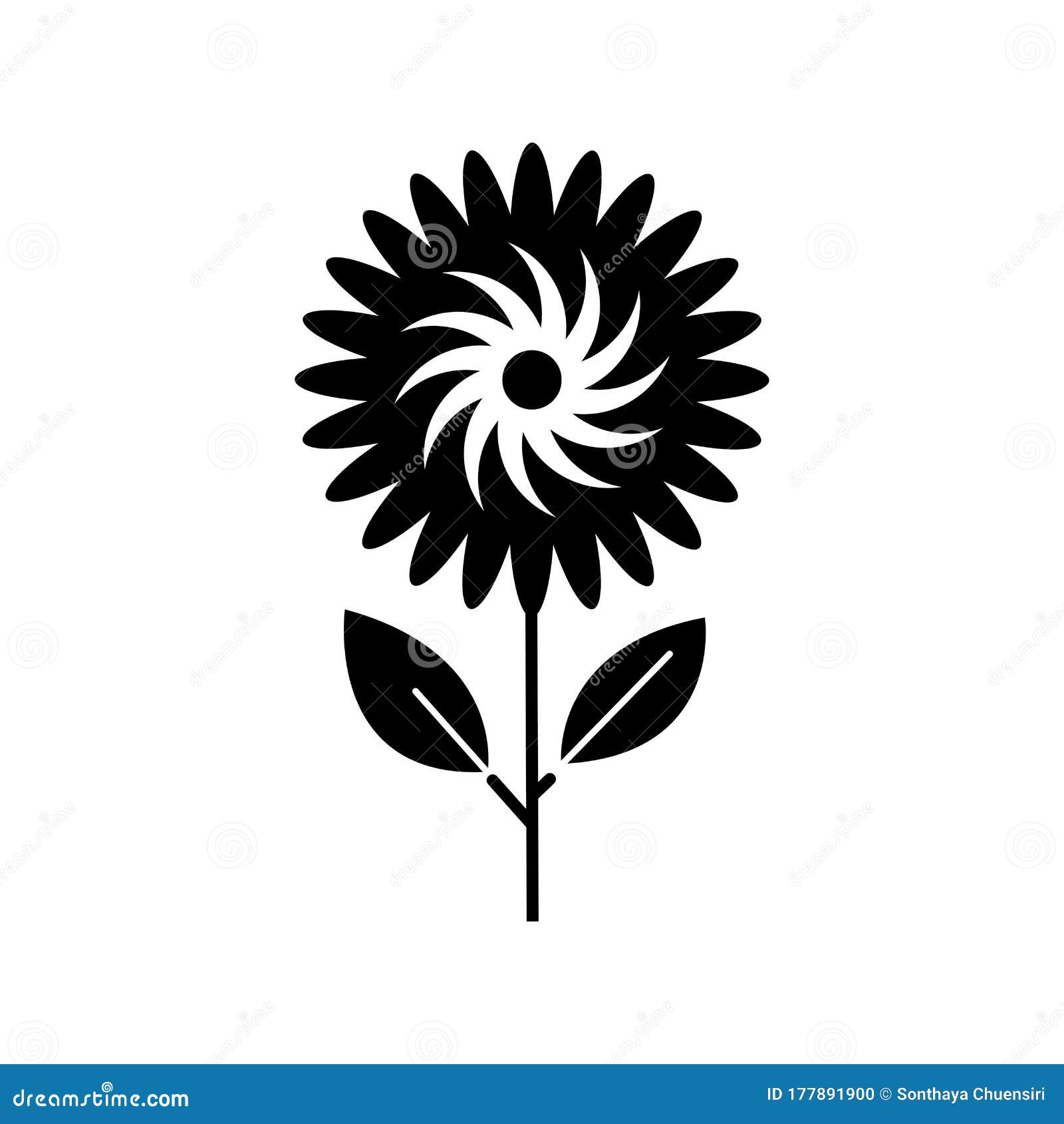 Solid Icons for Flower,vector Illustrations Stock Vector - Illustration ...