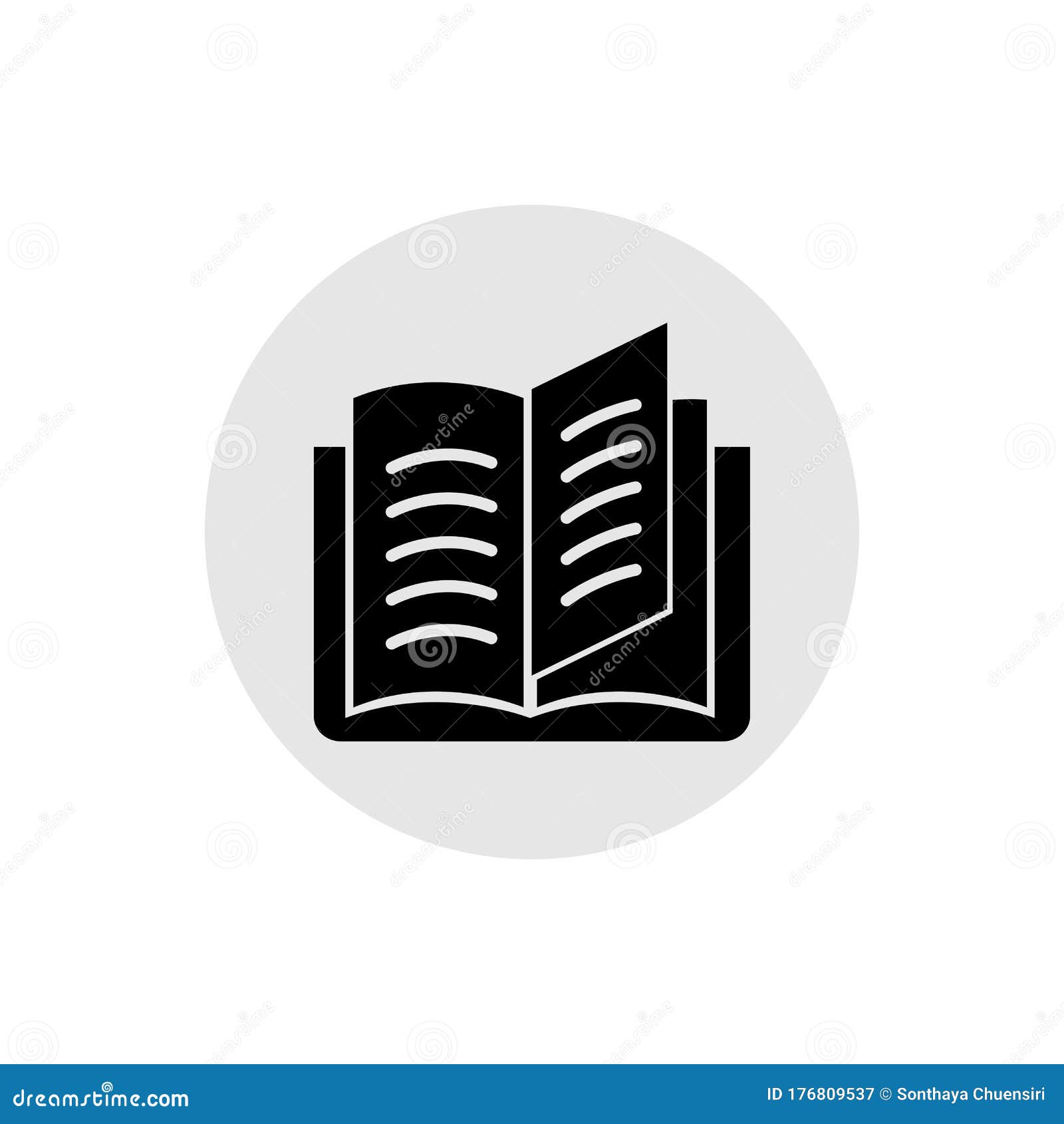 Solid Icons for Open Book,vector Illustrations Stock Vector ...