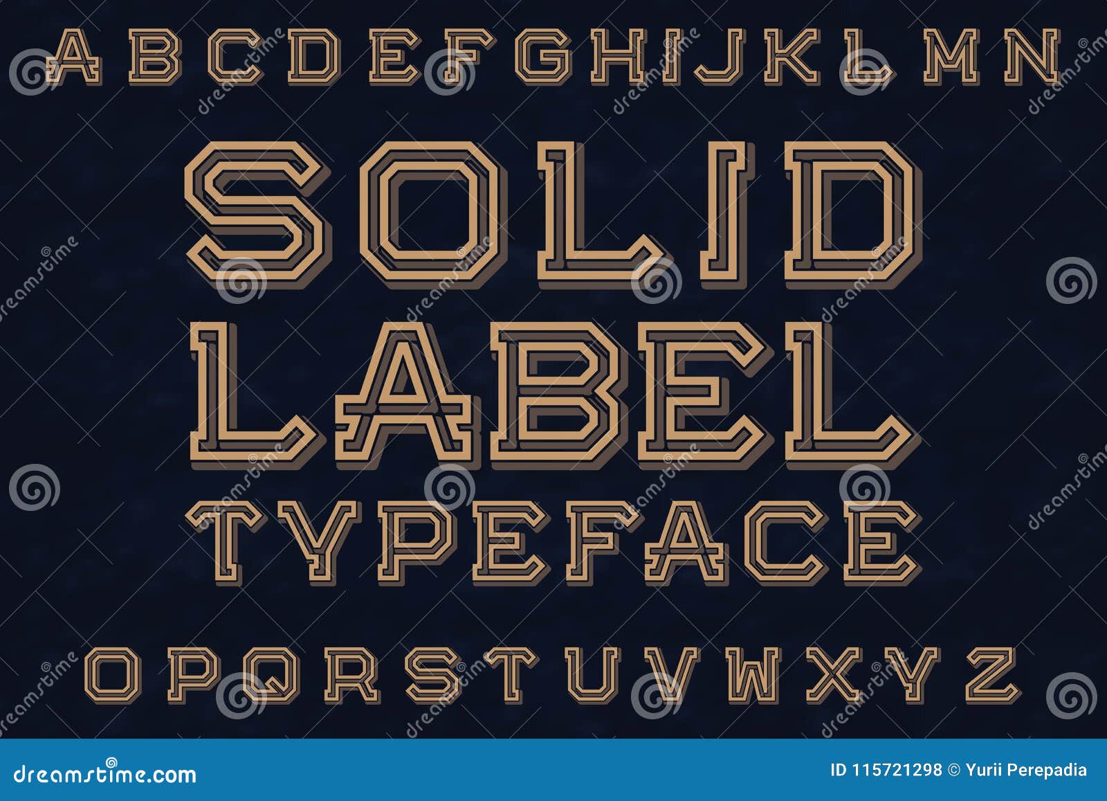 Solid Label Typeface Font. Isolated English Alphabet Stock Vector ...