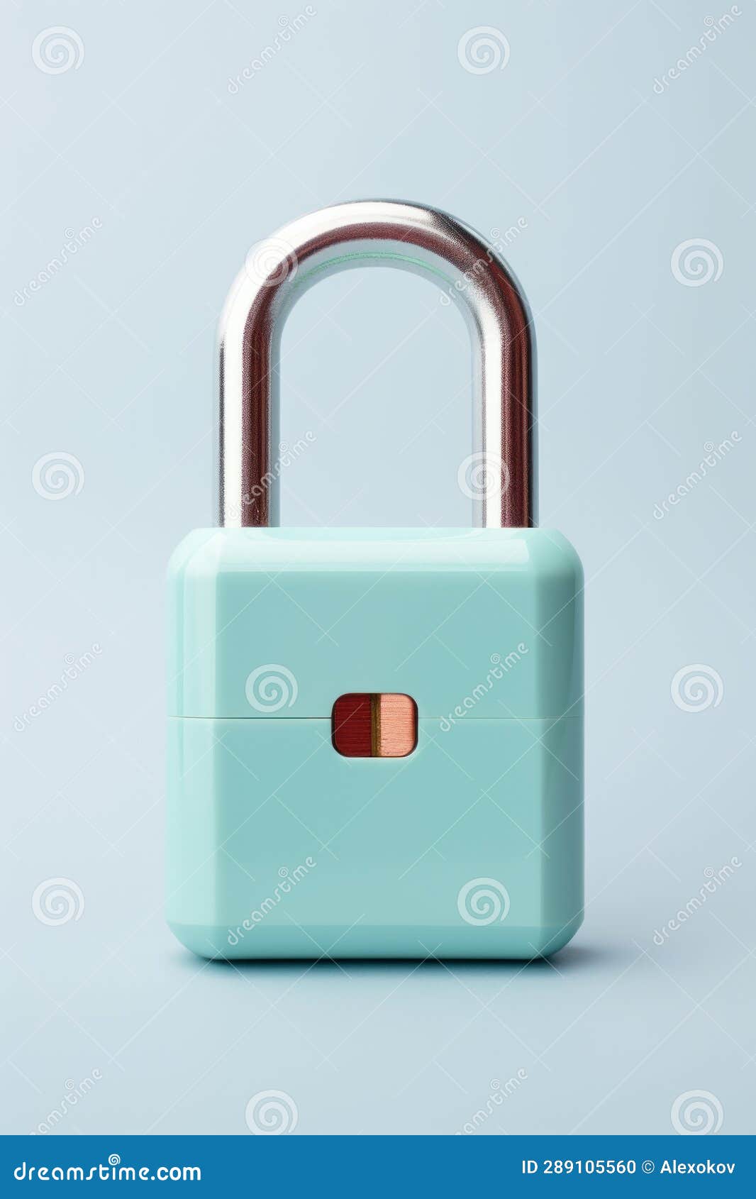 Solid Light Color Pad Lock Side View AI Generated Stock Illustration ...