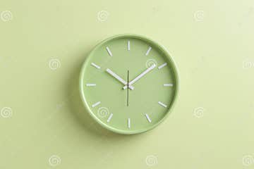 Solid Light Green Clock Face Front View AI Generated Stock Illustration ...