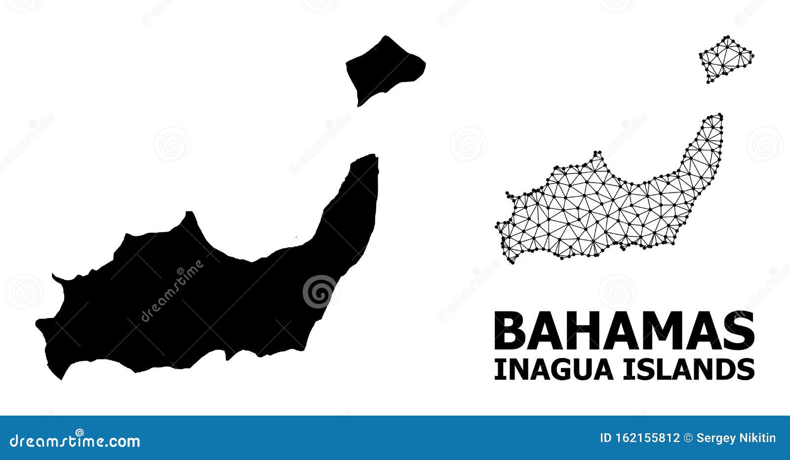 Solid and Mesh Map of Inagua Islands Stock Vector - Illustration of ...