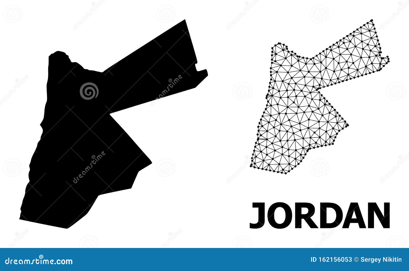 Linear Jordan Map Icon From Countrymaps Outline Collection. Thin Line ...