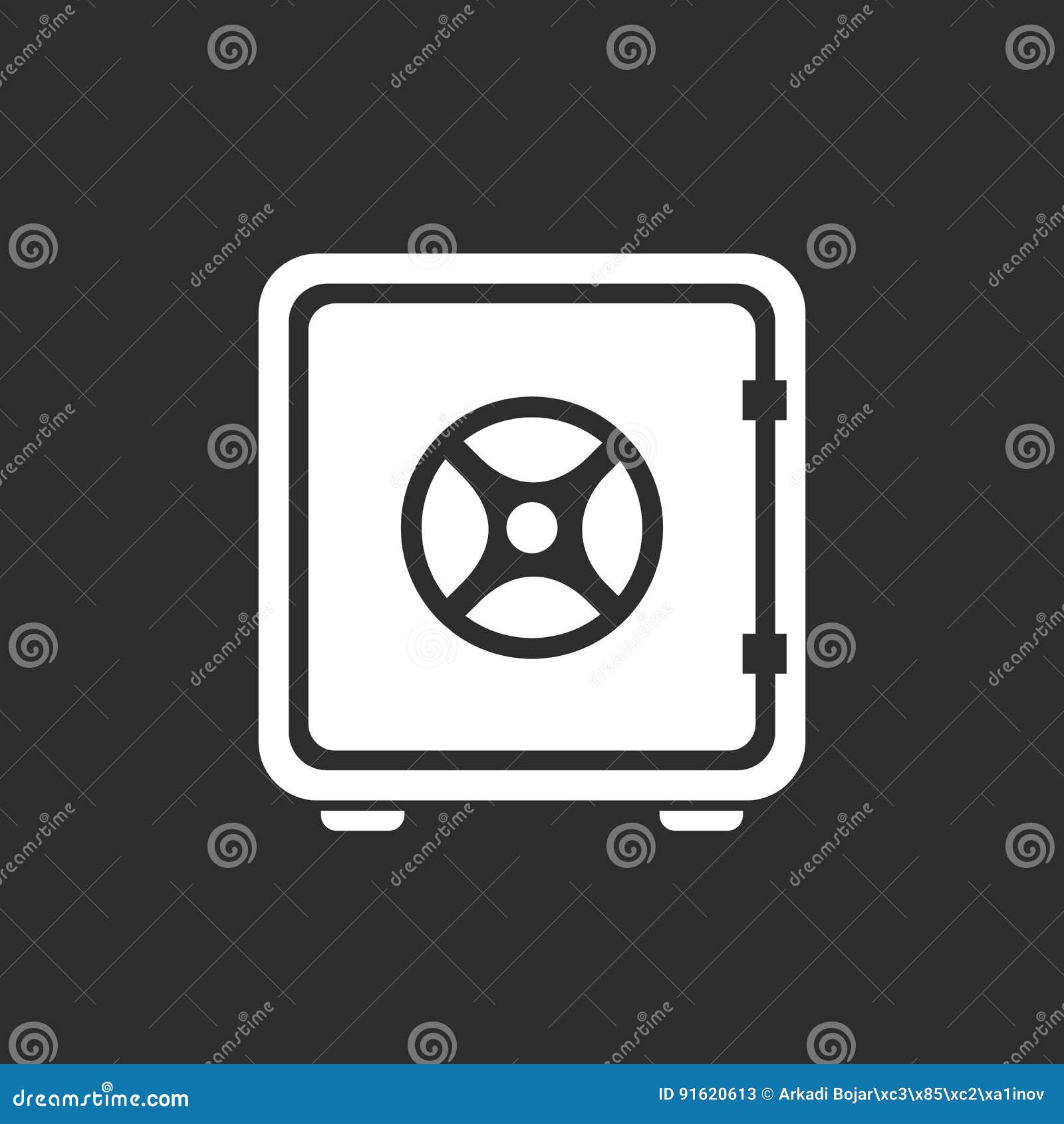 Solid metal safe icon stock vector. Illustration of locked - 91620613