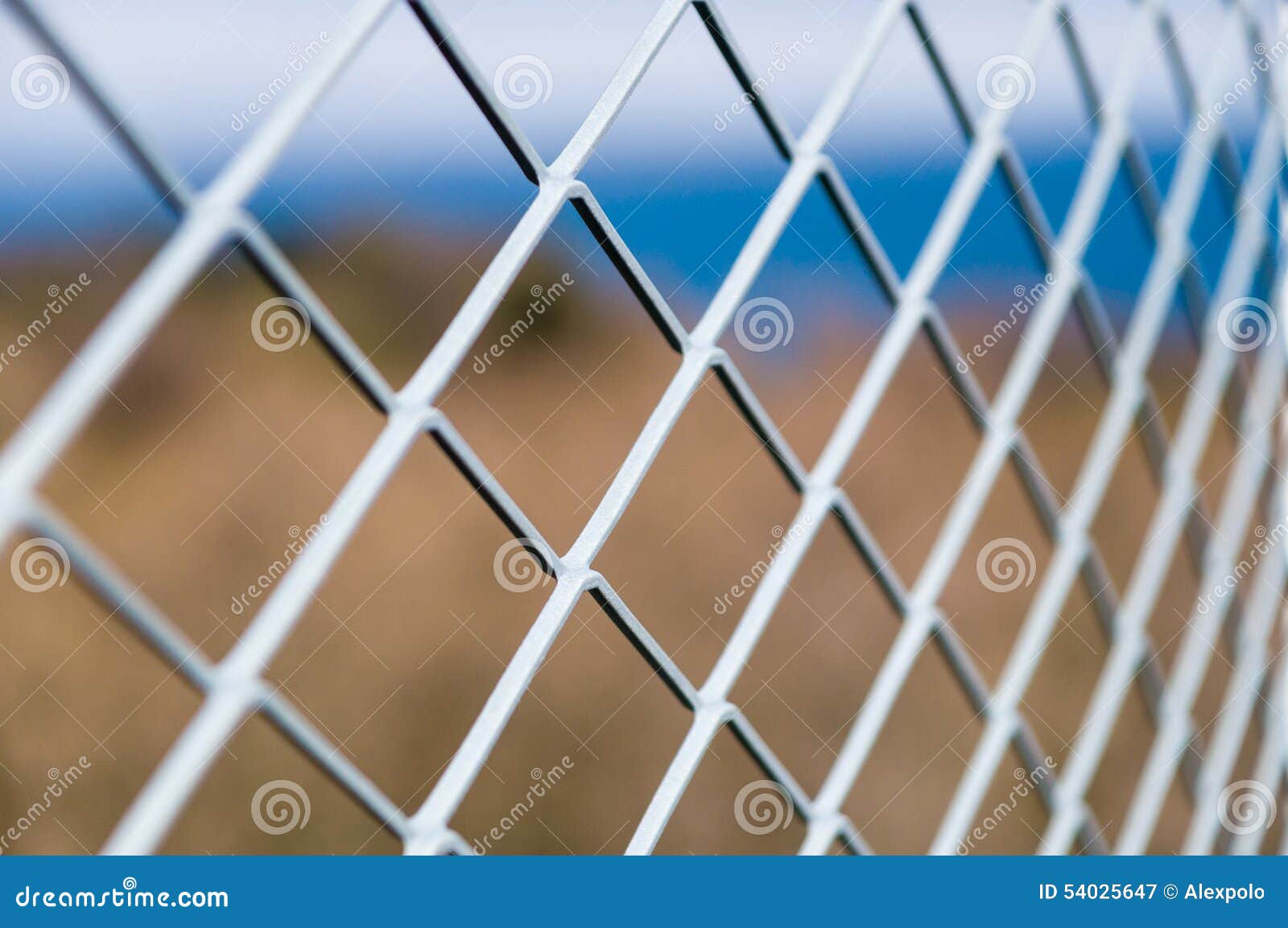 Solid metallic mesh fence stock image. Image of safety - 54025647